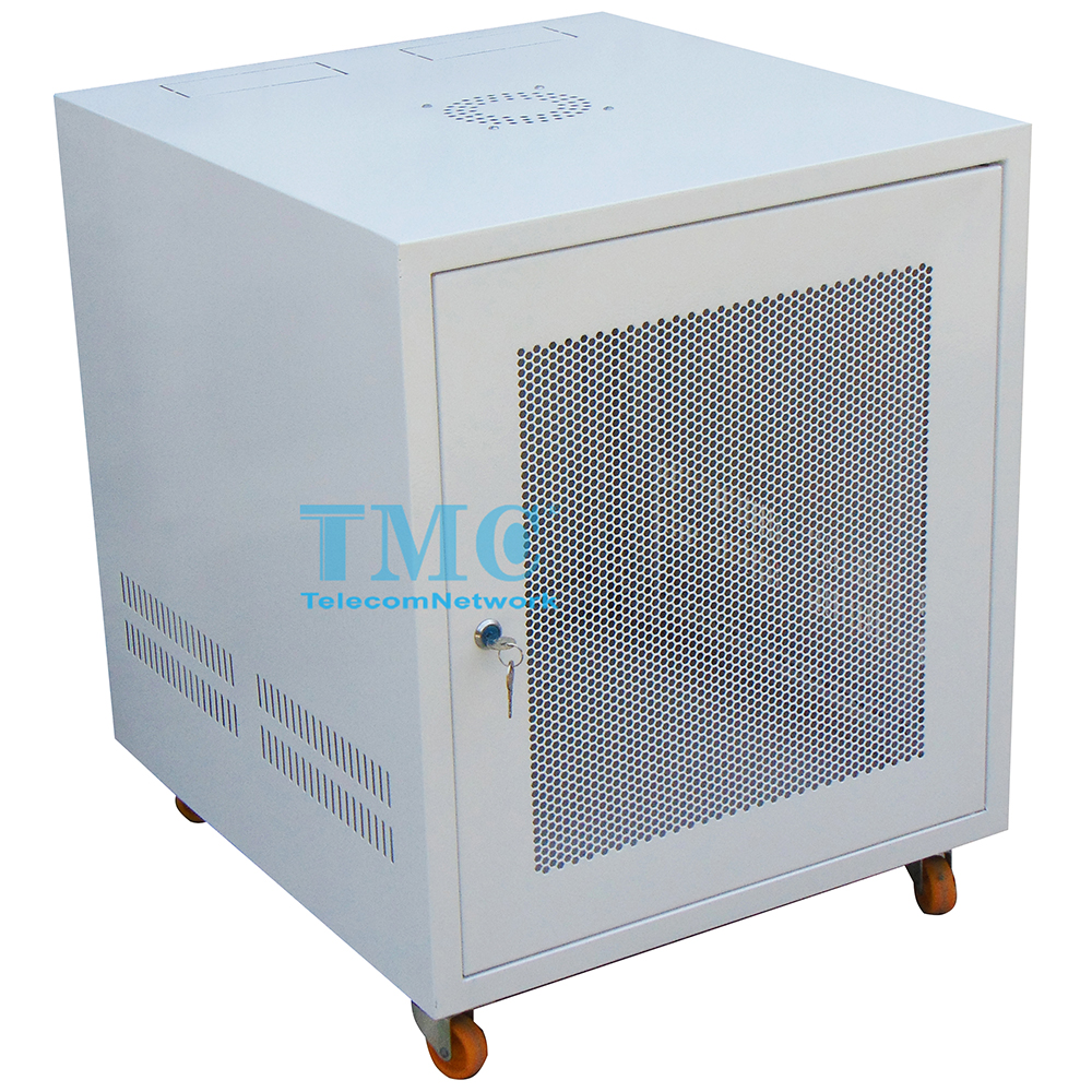 Tủ Mạng Tủ Rack 12u Giá Rẻ TMC-12U SÂU D600, Cửa Lưới Để Đất